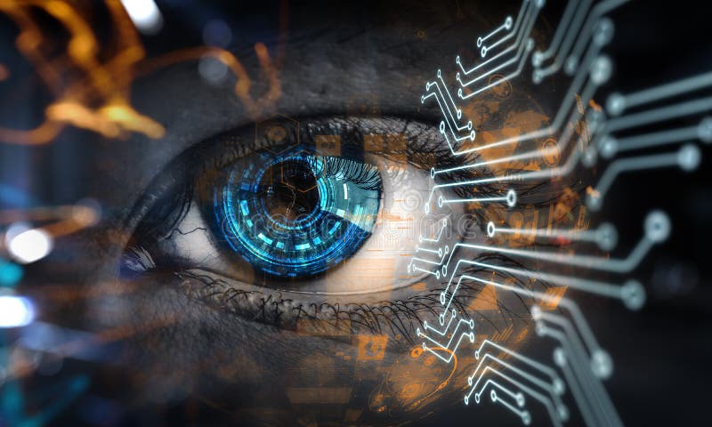 Abstract High Tech Eye Concept Stock Photo - Image of human, science ...