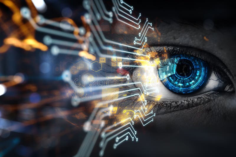 Abstract High Tech Eye Concept Stock Photo - Image of screen, vision ...