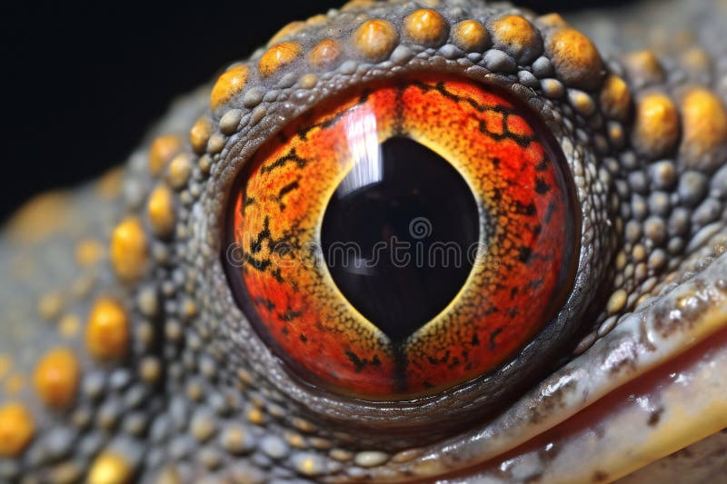 Close Up of Eye of Common Toad (Bufo Bufo) Stock Illustration ...