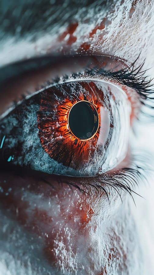 Futuristic Cyberpunk Eye with Holographic Textures and Digital Light ...