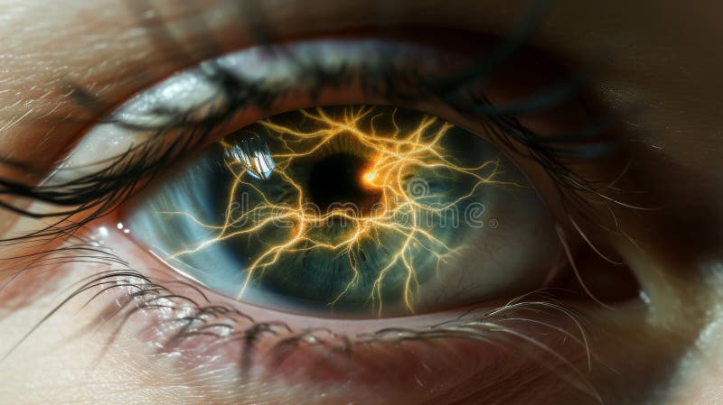 Close Up Eye Electric Lightning Iris Stock Photos - Free & Royalty-Free ...
