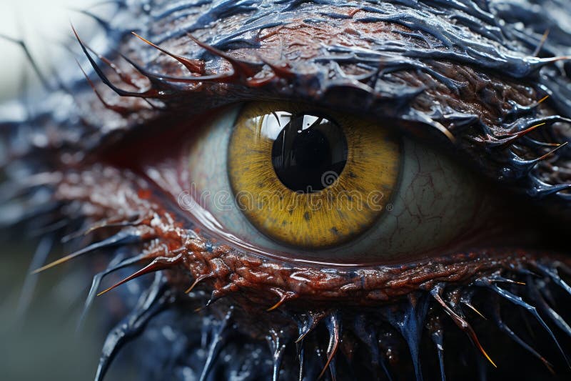 A Close Up of the Eye of a Monster Stock Illustration - Illustration of ...