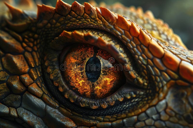 Close Up of an Eye of a Reptile Stock Illustration - Illustration of ...