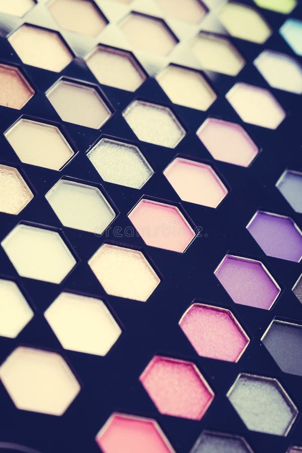 Close Up Eye Shadow Cosmetic Stock Photo - Image of powder, colorful ...