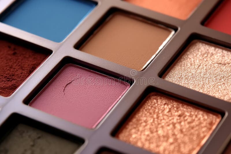 Close Up Eye Shadow Palette Generative AI Stock Illustration ...