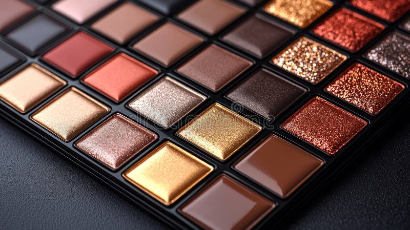 Eye Shadow Palette with Various Color Shades Stock Illustration ...