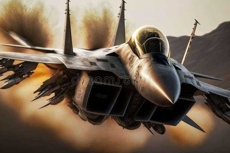 Close Up of an F 15 Eagle Fighter Jet Using Its Afterburners Stock ...