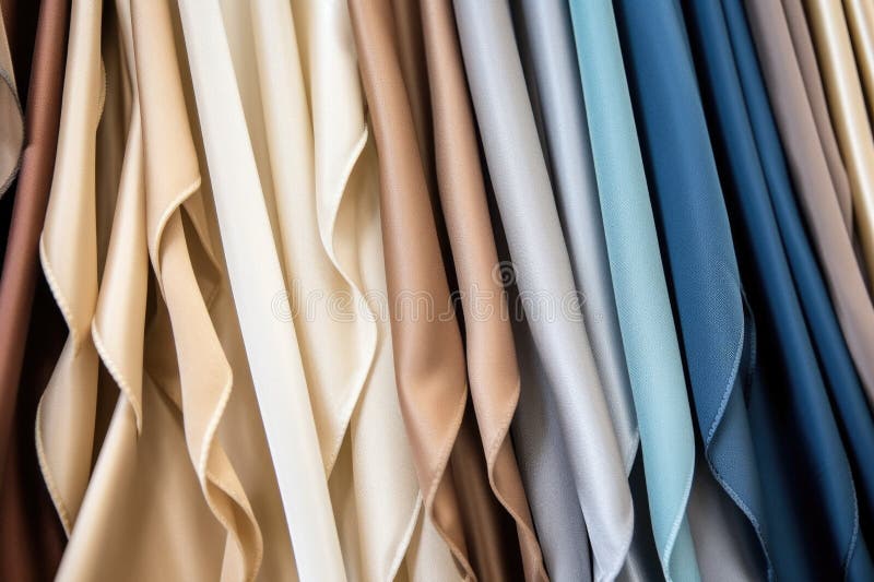 Close Up of Fabric Swatches for Canopy Bed Drapes Stock Illustration ...