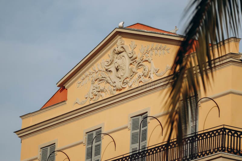 Close-up of the Facade of a Building in Old Nice Stock Image - Image of ...