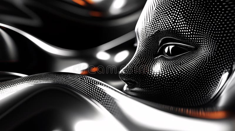 A Beautiful Close Up of a Face with a Black Background Stock ...