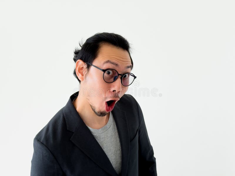 Close Up Face of Business Man Has Got an Idea To Solve the Problem To ...