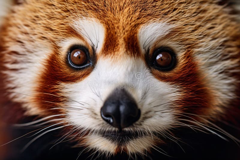 Close Up of Face of Red Panda Stock Illustration - Illustration of ...