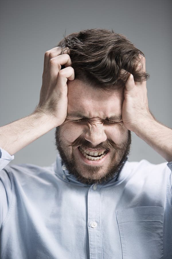 Crazy Desperate Good-looking Man Being Shocked Looking at Camera with ...