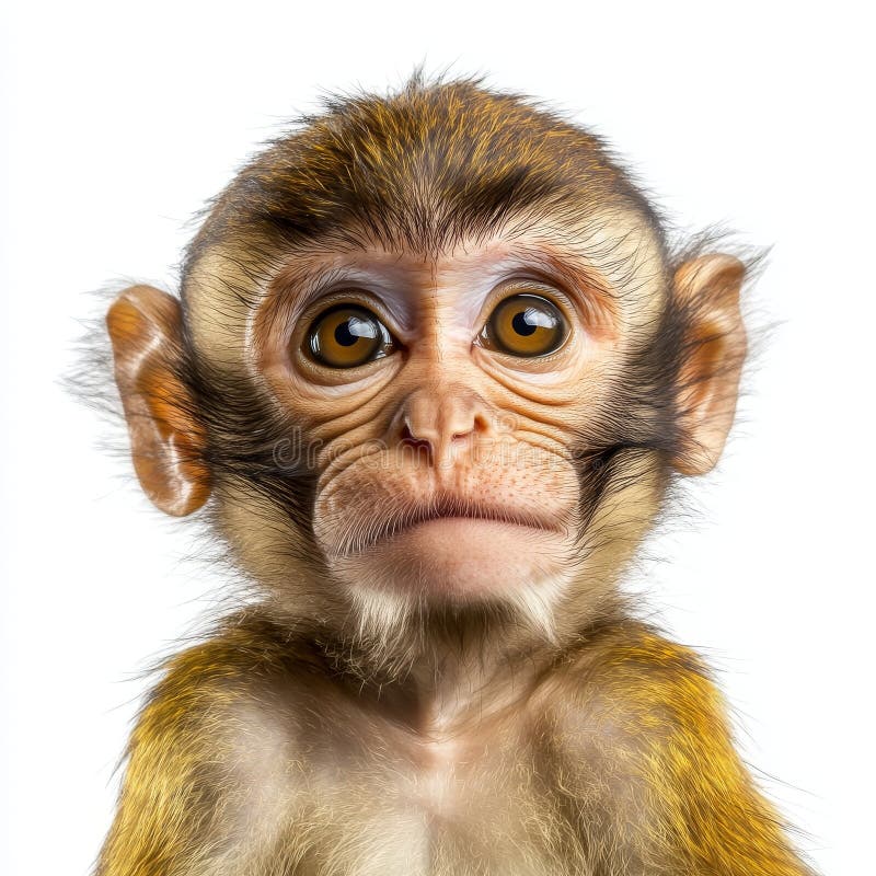 This is a Close-up of the Face of a Funny Monkey Cut Out from ...