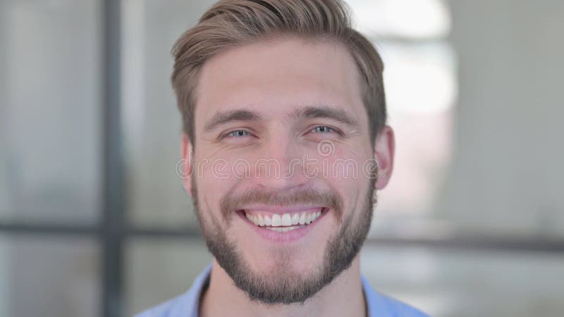 Close Up of Face of Happy Man Smiling at Camera Stock Photo - Image of ...