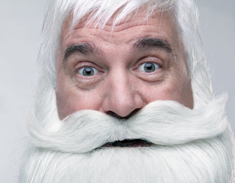 Close-up of the Face of a Santa Claus Stock Image - Image of father ...