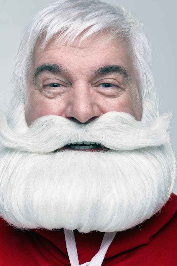 Close-up of the Face of a Santa Claus Stock Image - Image of face ...