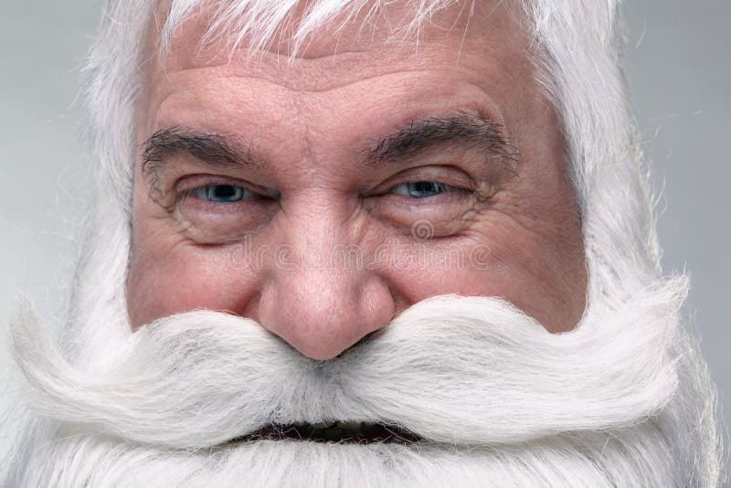 Close-up of the Face of a Santa Claus Stock Image - Image of frost ...