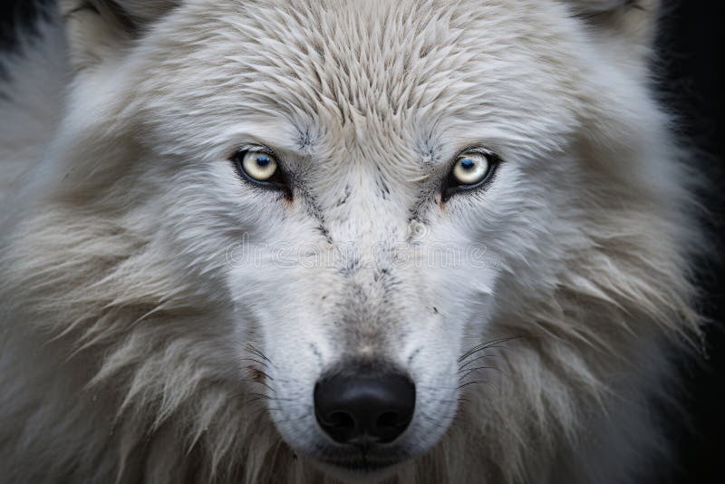Close Up of Face of Wild White Wolf Editorial Stock Photo ...