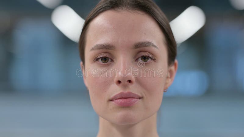 Close Up of Face of Woman Looking at the Camera Stock Image - Image of ...