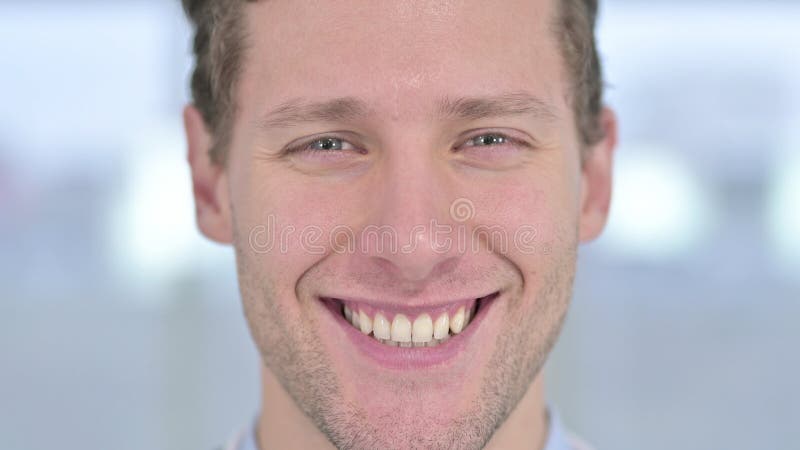 Close Up of Face of Young Male Smiling at Camera Stock Image - Image of ...