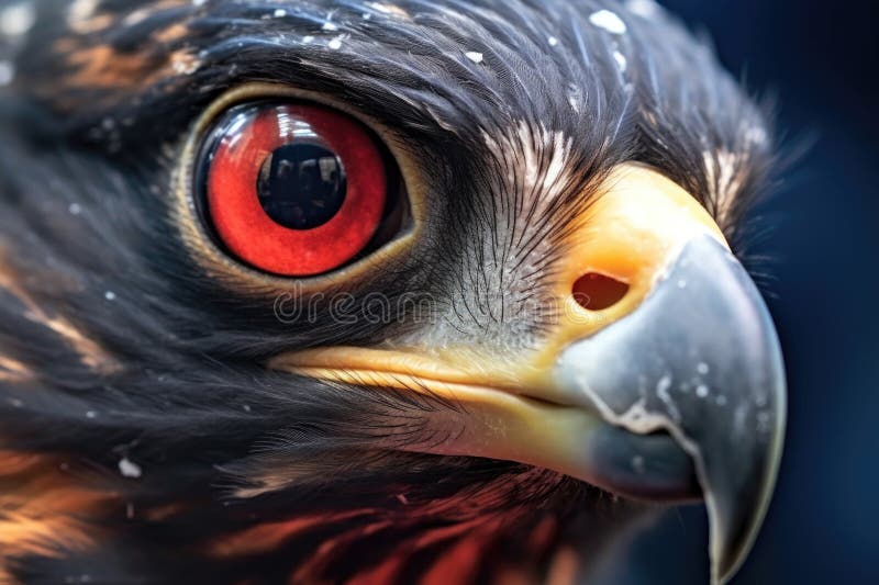 Close-up of a Falcons Beak and Piercing Eyes Stock Image - Image of ...