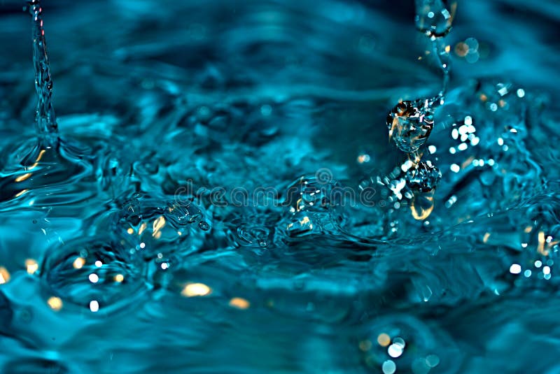 Close-up of Falling Water Drops Stock Photo - Image of environment ...