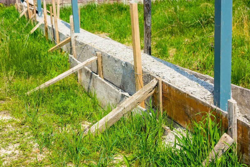 Close Up Falsework Form Outdoors Stock Photo - Image of plank, shore ...