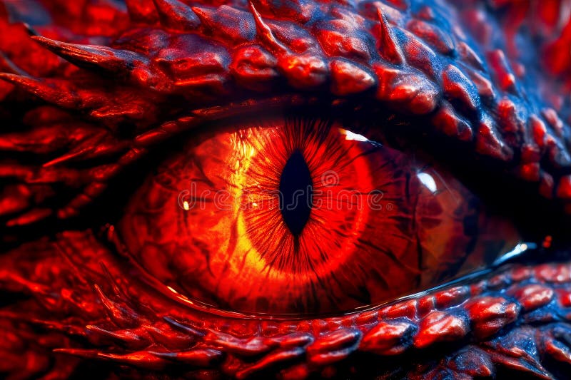 Close-up of Fantasy Dragon Eye. Mythological Evil Stock Image - Image ...