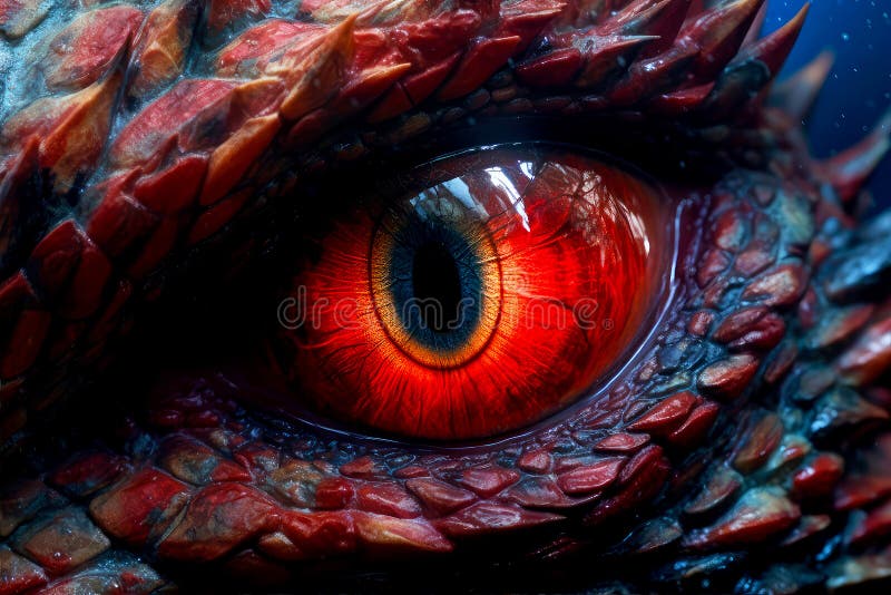 Close-up of Fantasy Dragon Eye. Mythological Evil Stock Photo - Image ...
