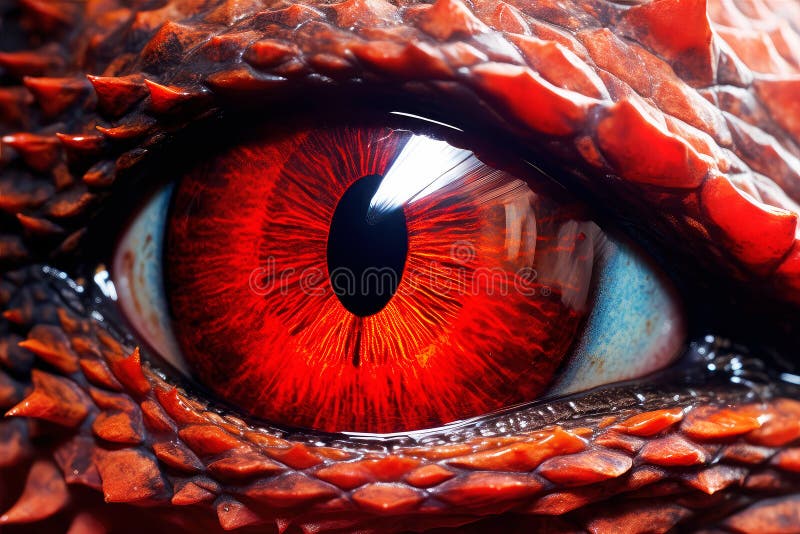 Close-up of Fantasy Dragon Eye. Mythological Evil. Dangerous Creature ...