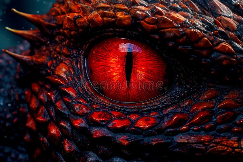 Close-up of Fantasy Dragon Eye. Mythological Evil Stock Photo - Image ...