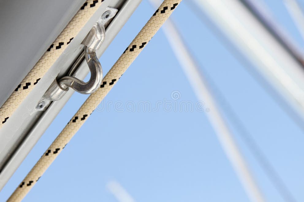 Close-up of a fasten rope stock image. Image of control - 26909589