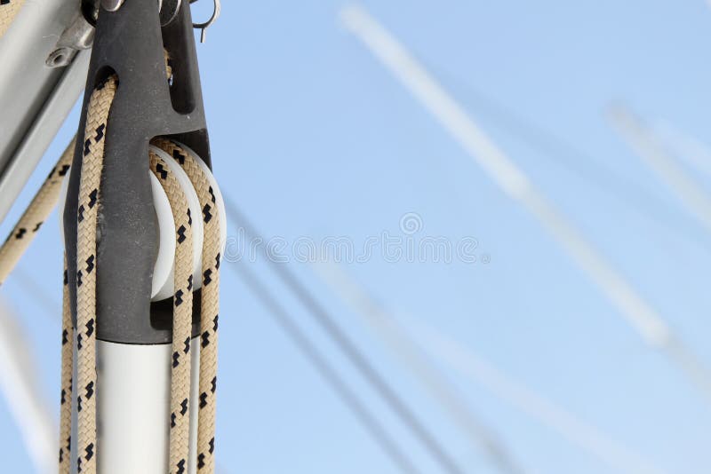 Close-up of a fasten rope stock photo. Image of still - 26909664