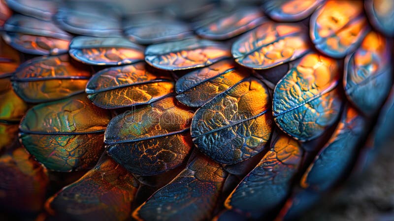 A Close Up of a Feather with a Metallic Sheen Stock Image - Image of ...