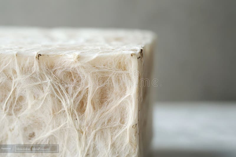 A Close-up View of a Biodegradable Mycelium Box Showcasing Its Fibrous ...
