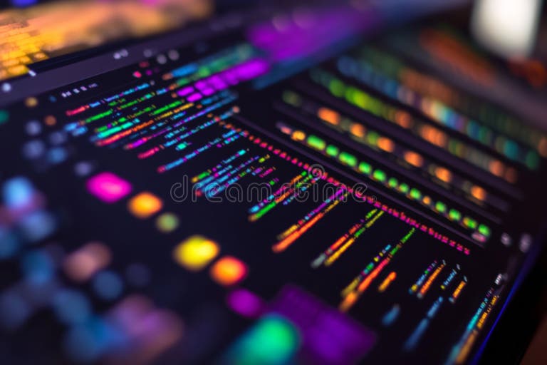 This Close-up Features Vibrant HTML and CSS Code with Colorful Syntax ...