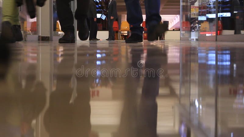 Close-up Feet Walking People in the Mall Stock Video - Video of mall ...