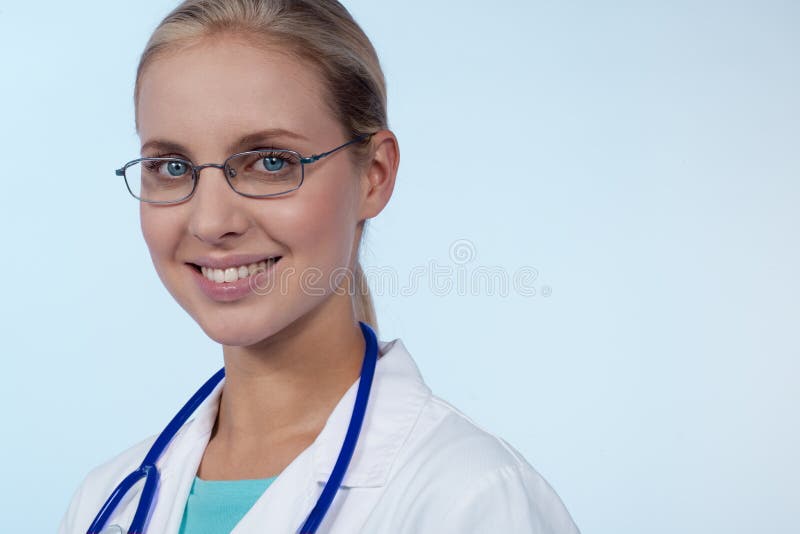 Close-up of a Female Doctor Smiling with Stock Photo - Image of ...
