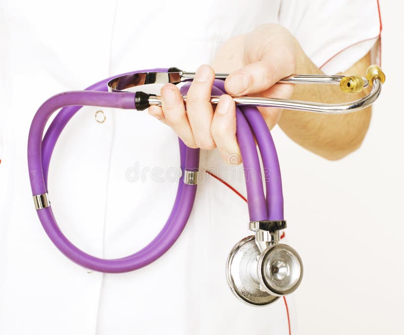 Close-up of Female Doctor Using Stethoscope Stock Photo - Image of ...