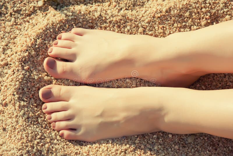 Close up female feet stock image. Image of girl, holiday - 26139409