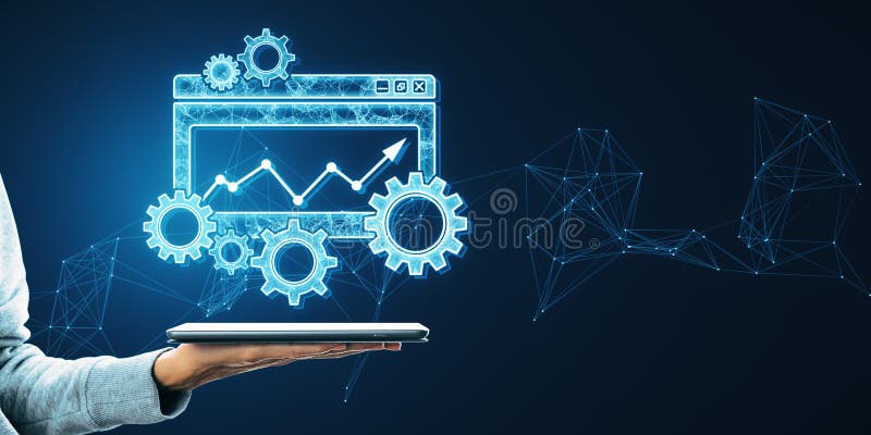 Close Up of Female Hand Holding Smartphone with Creative Digital ...