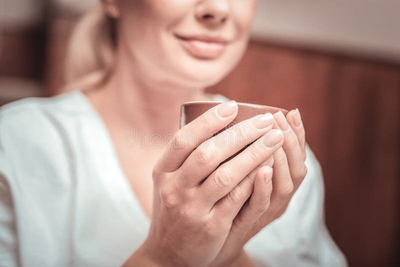 Close Up of Female Hands Holding the Cup Stock Photo - Image of rest ...