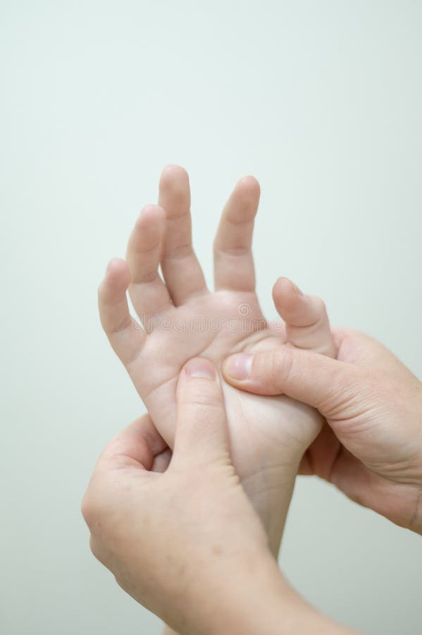 Close-up of Female Hands during Massage. Vertical Photo. Stock Image ...