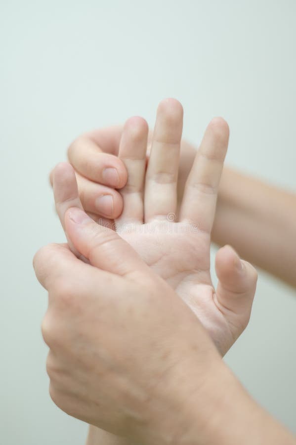Close-up of Female Hands during Massage. Vertical Photo. Stock Photo ...