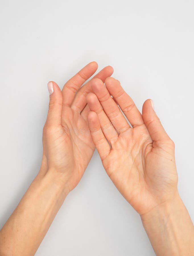 Close-up of Female Hands Open Palms a Study of Hands Stock Image ...