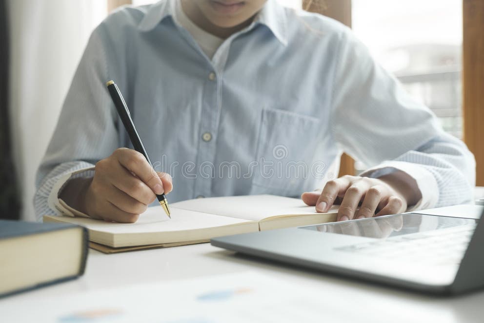 Close Up Female Hands Using Computer Laptop for Online Working. Stock ...