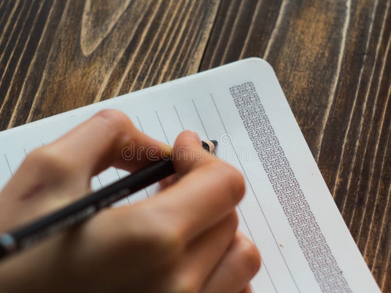 Close Up of Female Hands Writing Stock Image - Image of copy, notebook ...