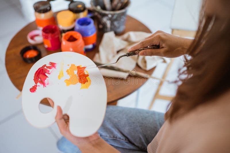 Close Up of Female Painters Hand Holding a Paint Brush Stock Image ... Close Up of Female Painters Hand Holding a Paint Brush Stock Image ...