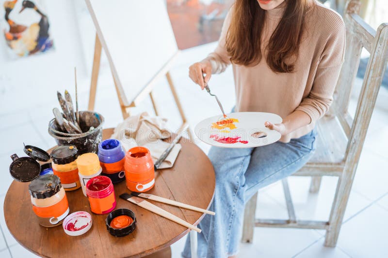 Close Up of Female Painters Hand Holding a Paint Brush Stock Image ... Close Up of Female Painters Hand Holding a Paint Brush Stock Image ...
